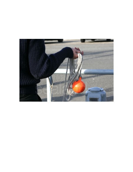 HEAVING LINE BUOY MADE OF RUBBER ORANGE - 90MM
